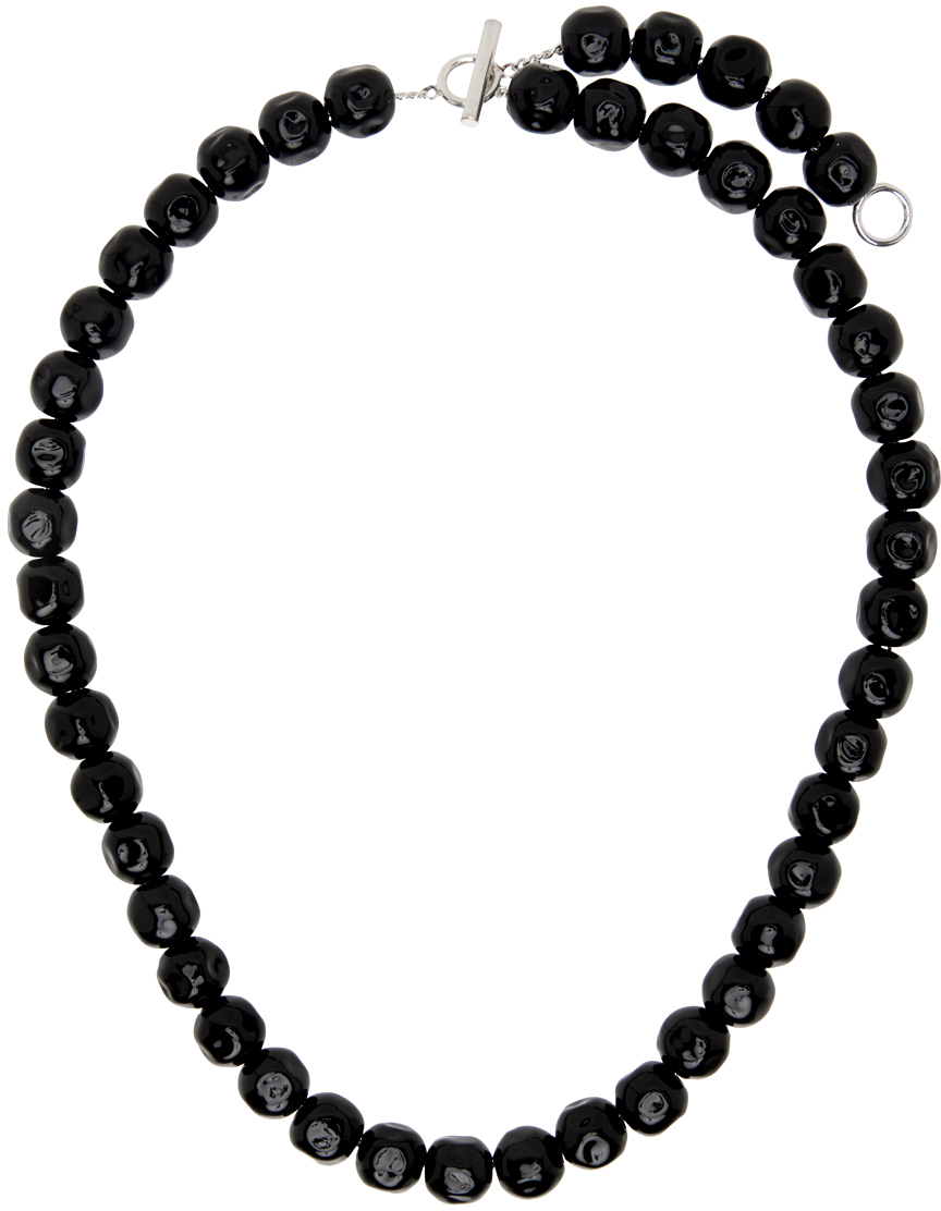 Jil Sander Black Beaded Necklace Jil Sander
