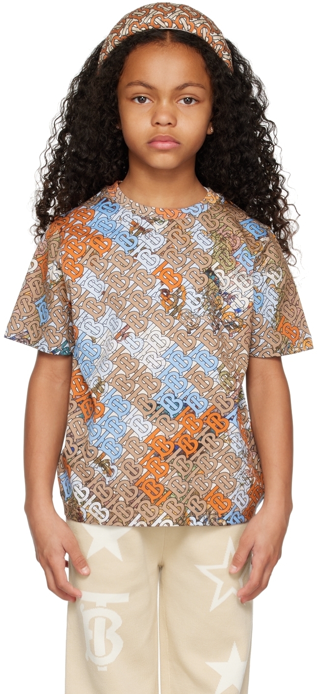 Burberry Kids Beige Monogram Map T-Shirt Burberry