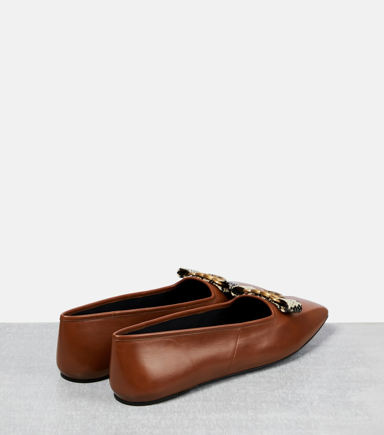 Gucci - Interlocking G leather ballet flats Gucci