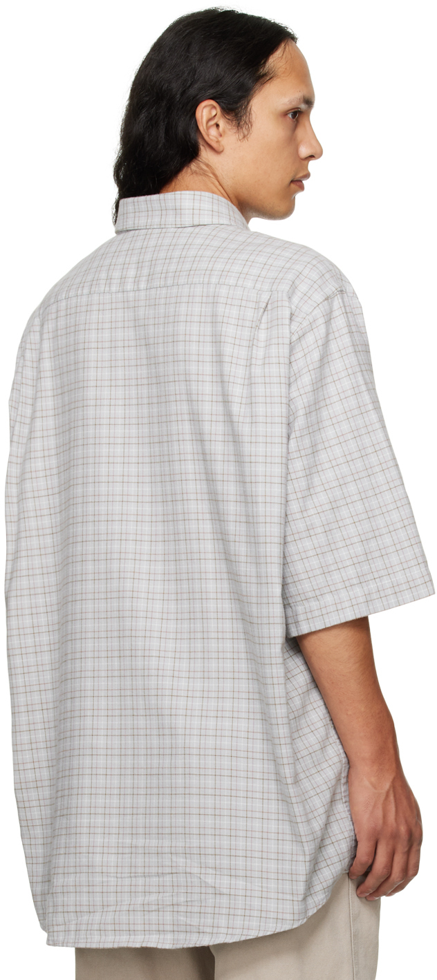 Acne Studios Gray Check Shirt Acne Studios