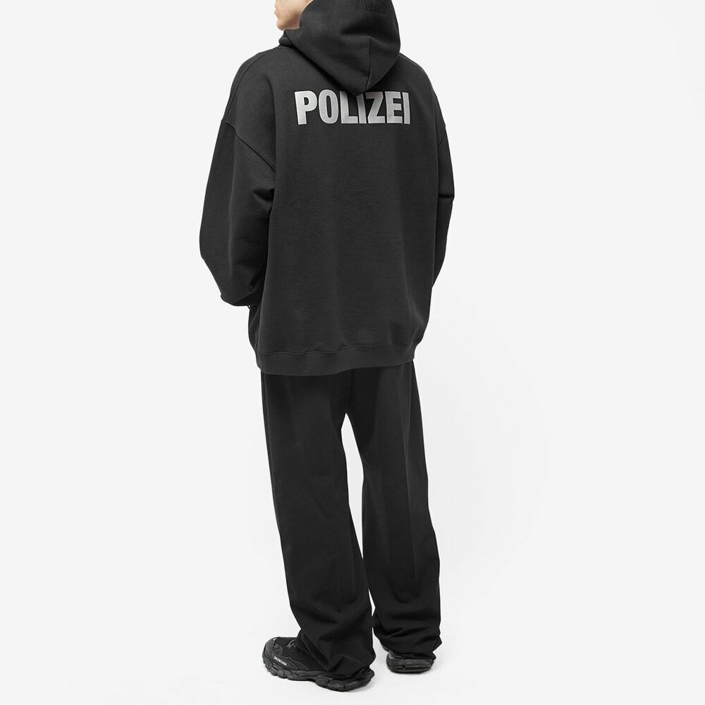 Vetements Men's Polizei Popover Hoody in Black Vetements