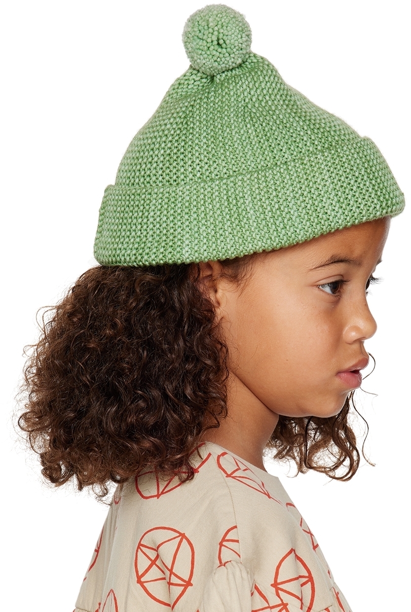Misha & Puff Kids Green Garter Hat
