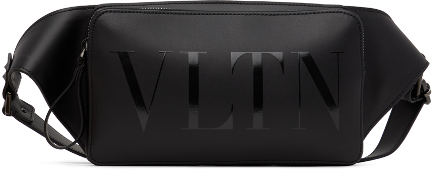 Valentino Garavani Black 'VLTN' Belt Bag Valentino Garavani