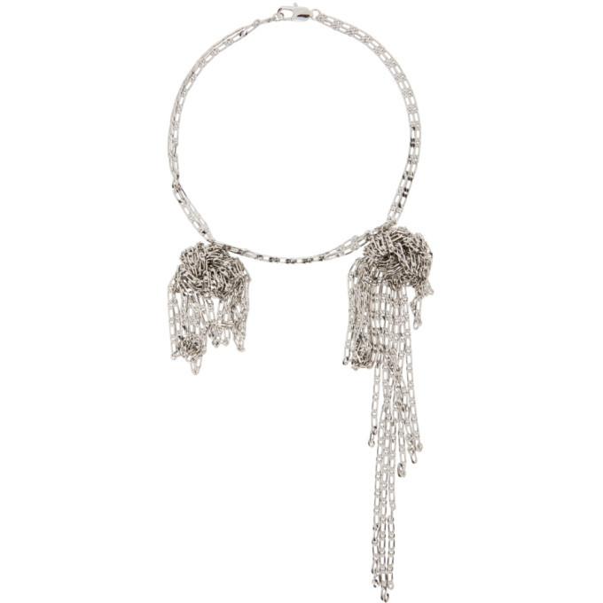 We11done Silver Tangled Chain Necklace We11done