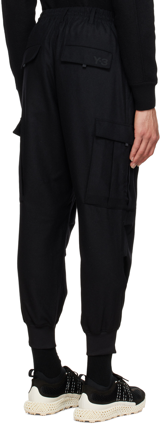 Y-3 Black Uniform Cuffed Cargo Pants Y-3