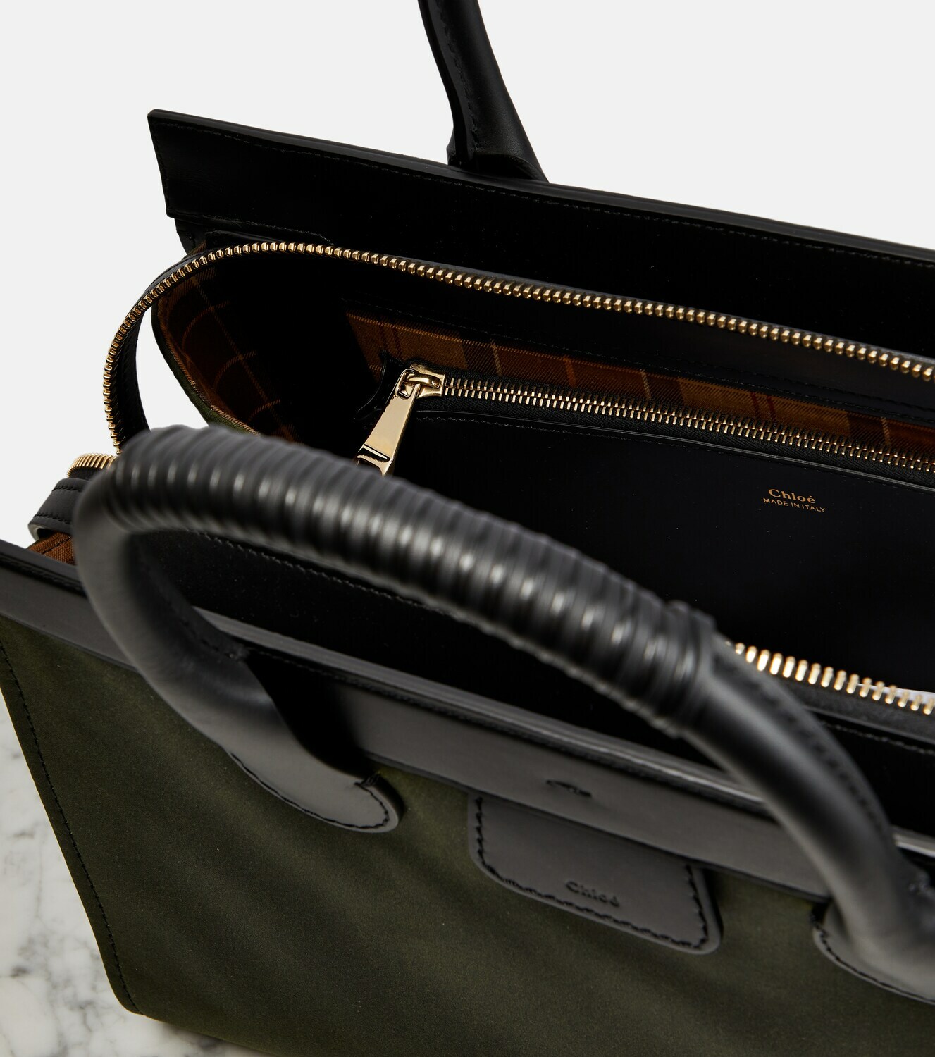 Chloe - Edith Large leather-trimmed tote bag Chloe