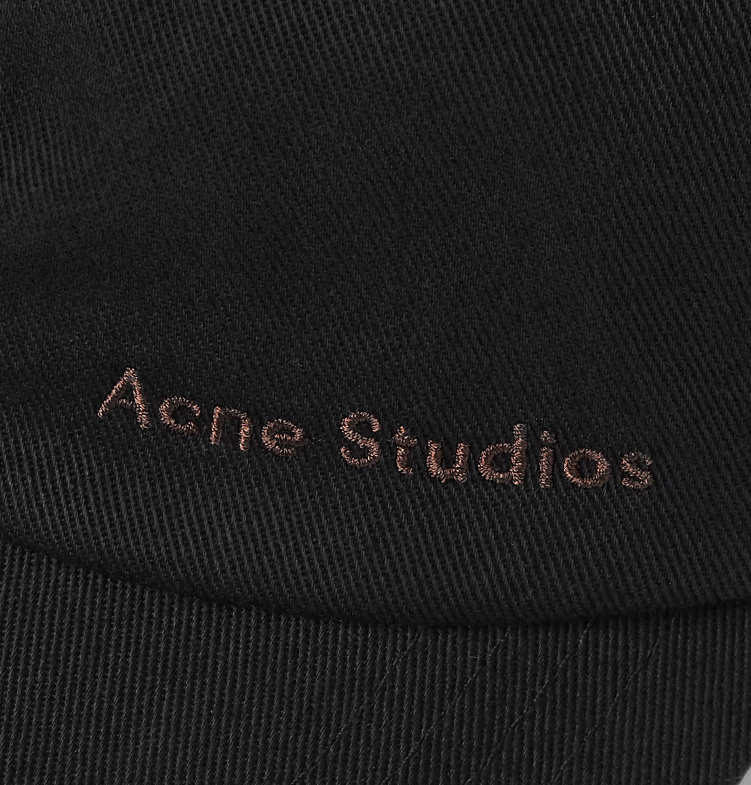 Acne Studios - Logo-Embroidered Cotton-Twill Baseball Cap - Black Acne ...