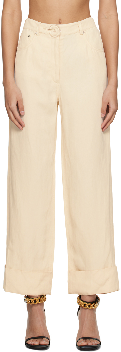 Stella McCartney Off-White Button Trousers Stella McCartney