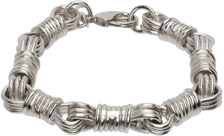 Raf Simons Silver Wrapped Chain Bracelet Raf Simons