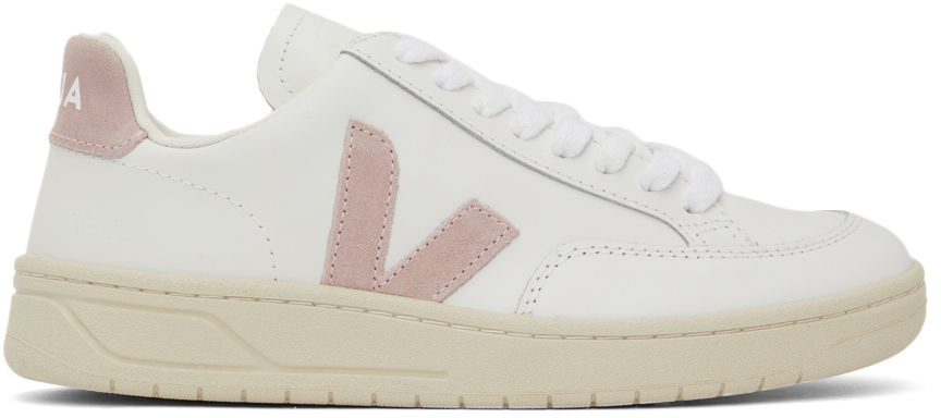 Veja White & Pink V-12 Sneakers VEJA