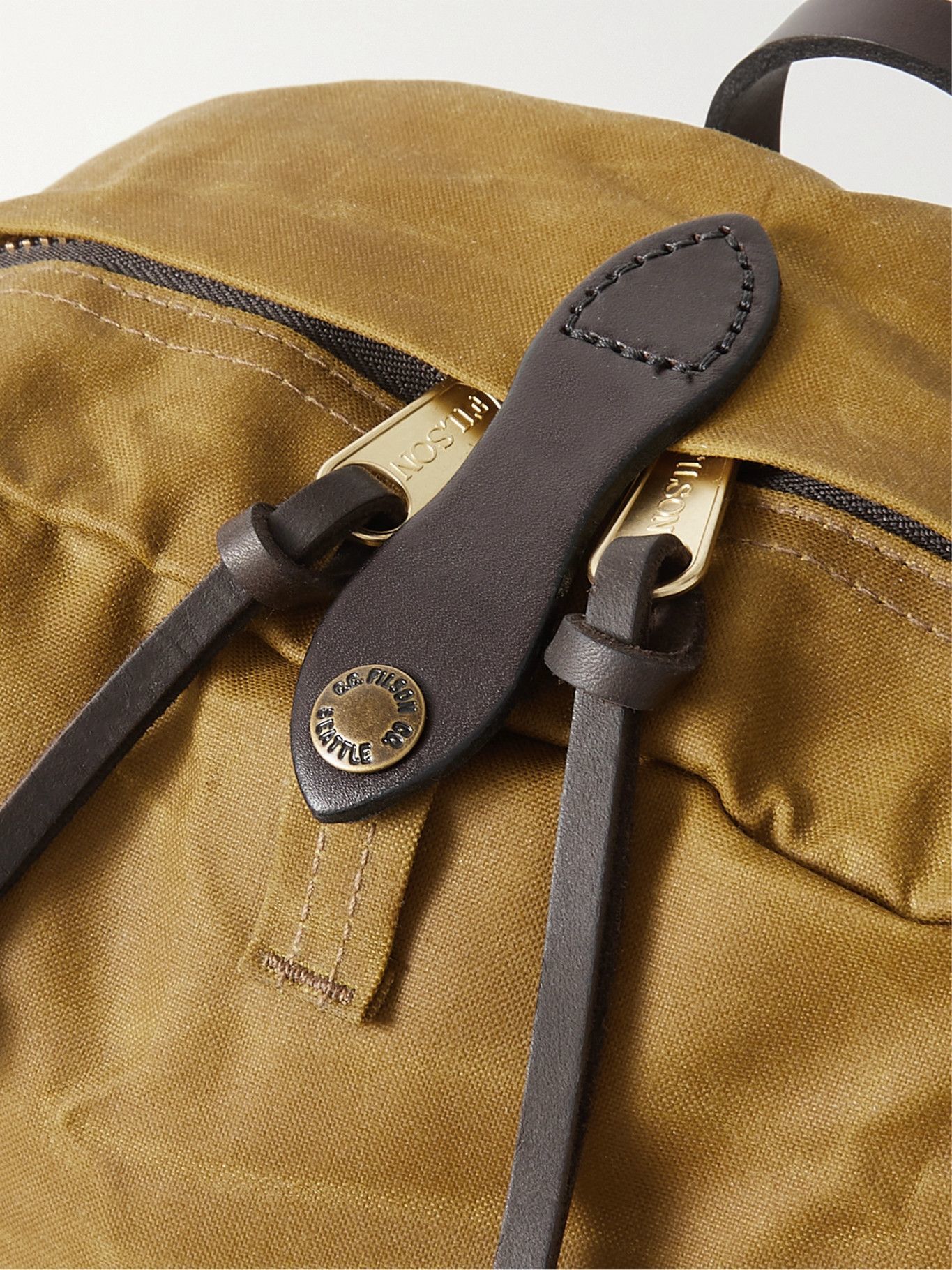 FILSON - Journeyman Leather-Trimmed Canvas and Twill Backpack Filson