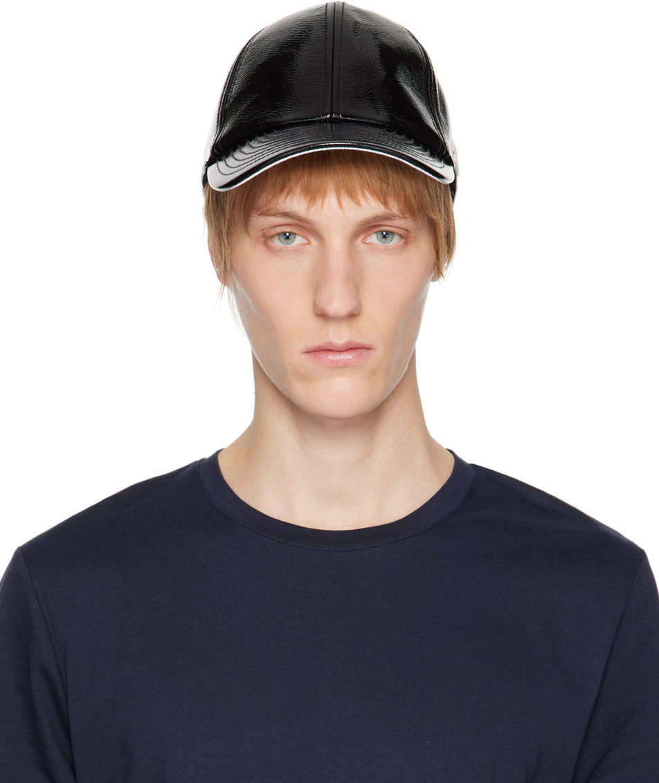 Courrèges Black Classic Vinyl Cap Courreges
