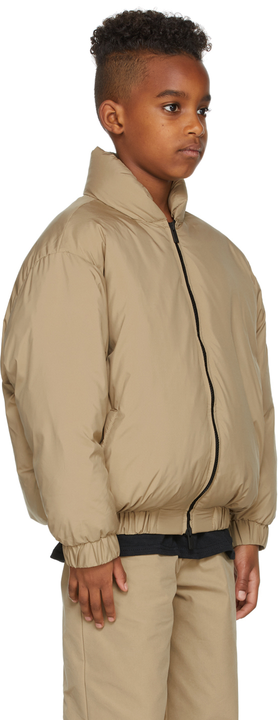 Essentials Kids Tan Puffer Jacket Essentials