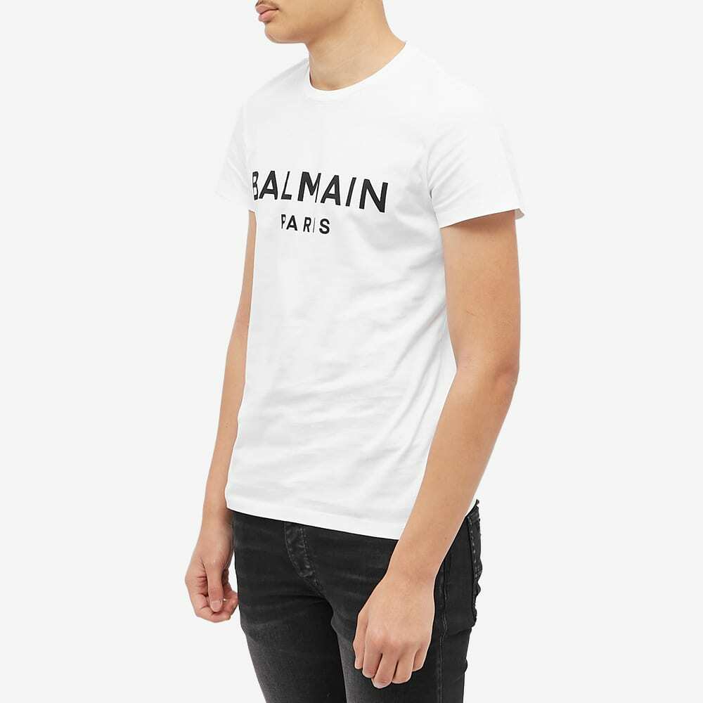 Balmain Men's Classic Paris T-Shirt in White/Black Balmain