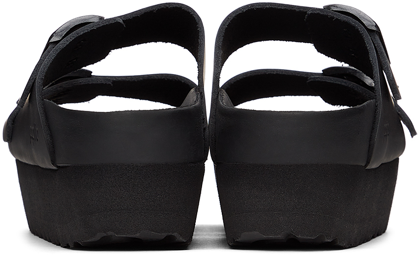 Birkenstock Black Papillio Leather Narrow Arizona Platform Sandals ...