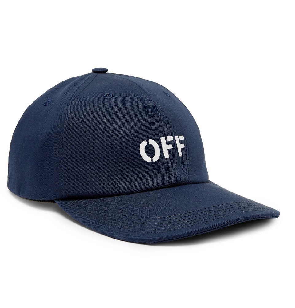 Off-White - Printed Cotton-Twill Baseball Cap - Men - Navy Off-White