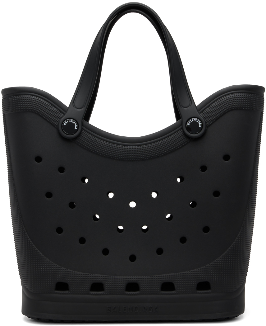 Balenciaga Black Crocs Edition Large Tote Balenciaga