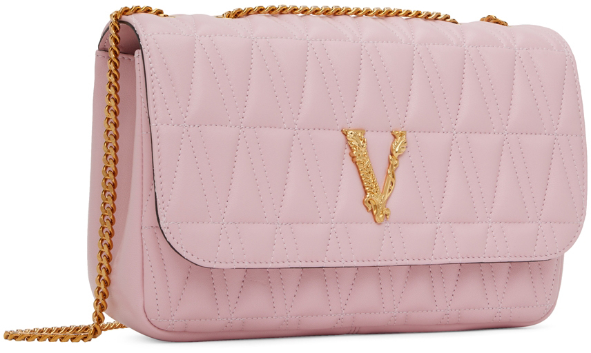 Versace Pink Virtus Shoulder Bag Versace