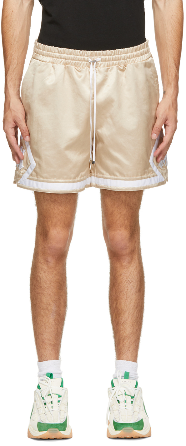 AMIRI Beige Drawstring Boxing Shorts Amiri