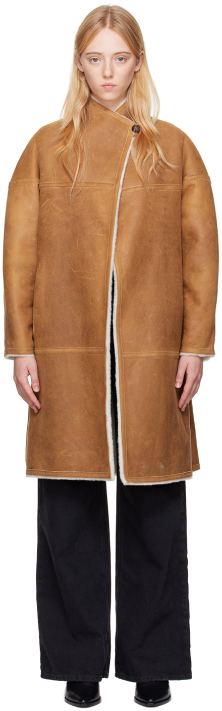 Isabel Marant Tan Abazela Reversible Shearling Coat Isabel Marant
