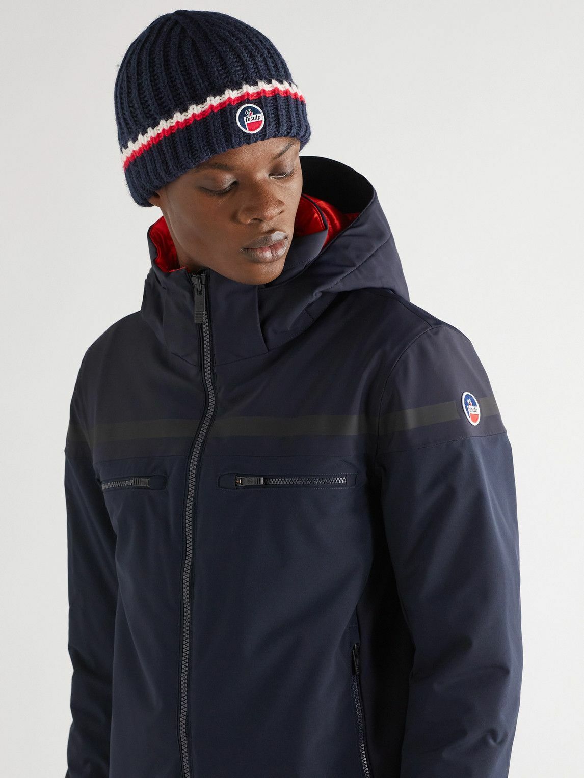 Fusalp - Griaz Logo-Appliquéd Striped Ribbed Merino Wool Beanie Fusalp