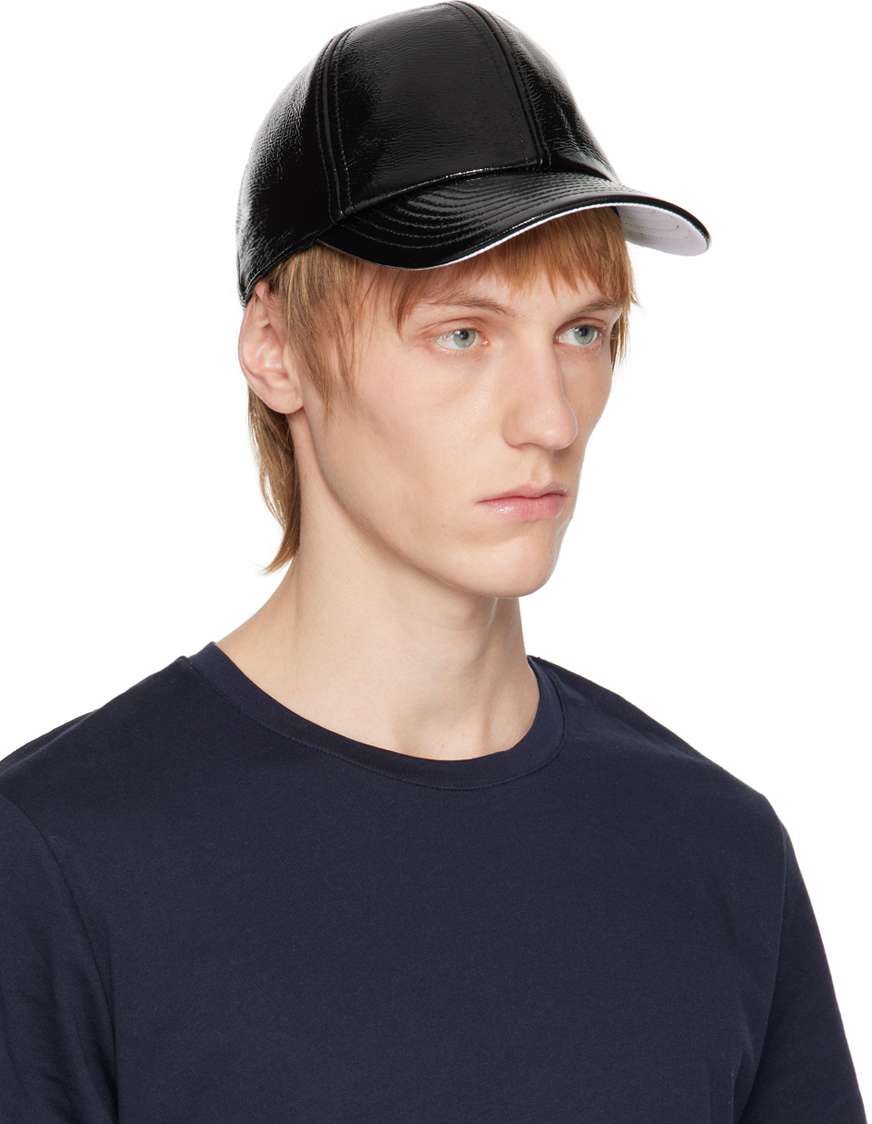 Courrèges Black Classic Vinyl Cap Courreges
